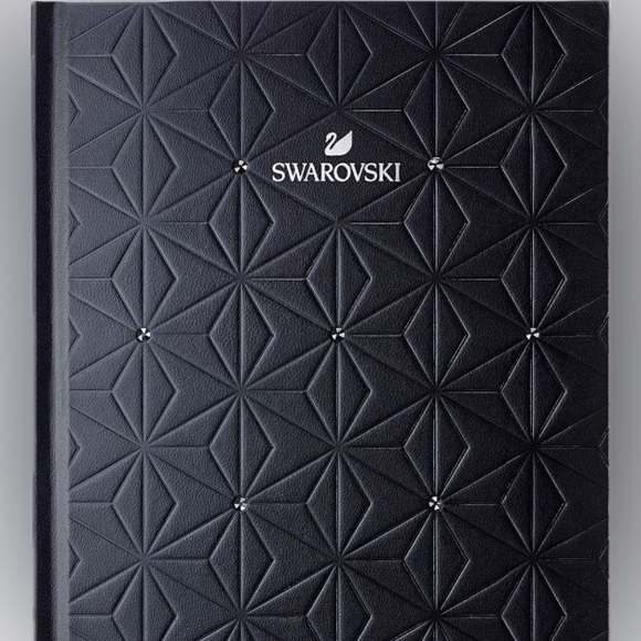 Swarovski | Office | Swarovski Black Facet Pattern Journal Notebook ...
